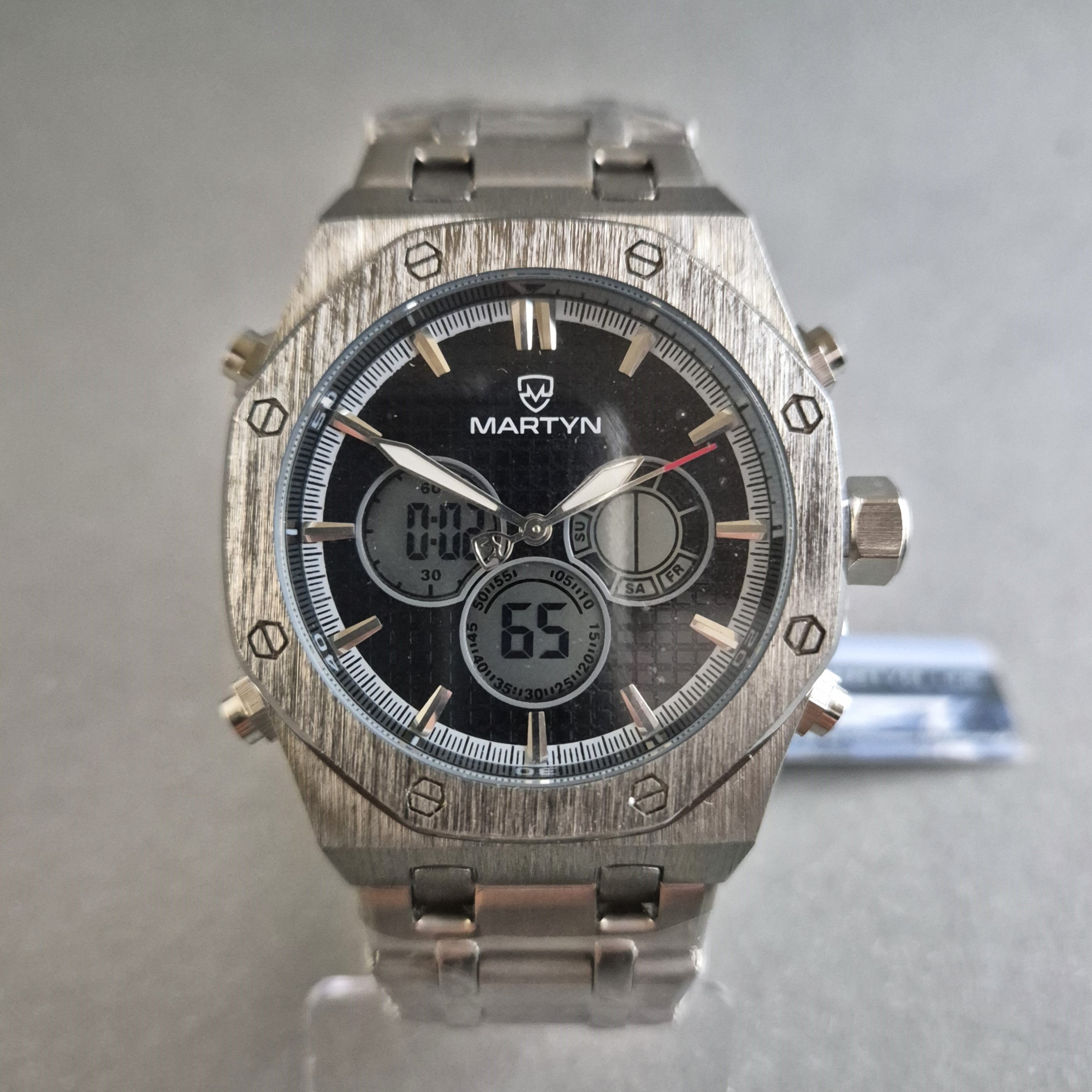 Sportliche Martyn Line Herrenarmbanduhr – Chronograph mit Dual-Time-Fu ...