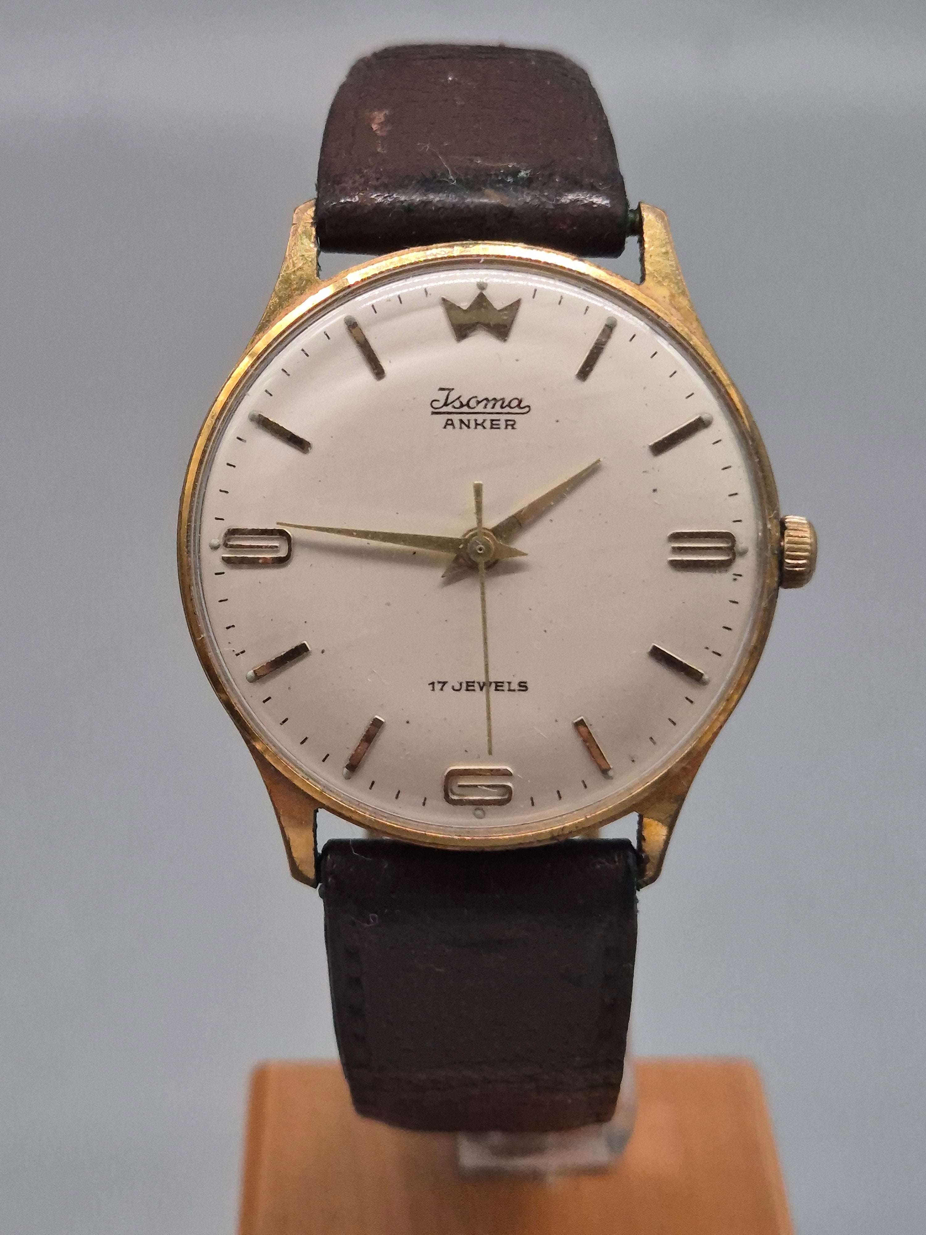 Isoma Anker Herren Uhr – Klassisches 17 Jewels Modell im Vintage-Look ...